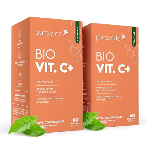 Kit 2unid Bio Vit C+ Vitamina C Lipossomal (60 caps) - Pura Vida ...