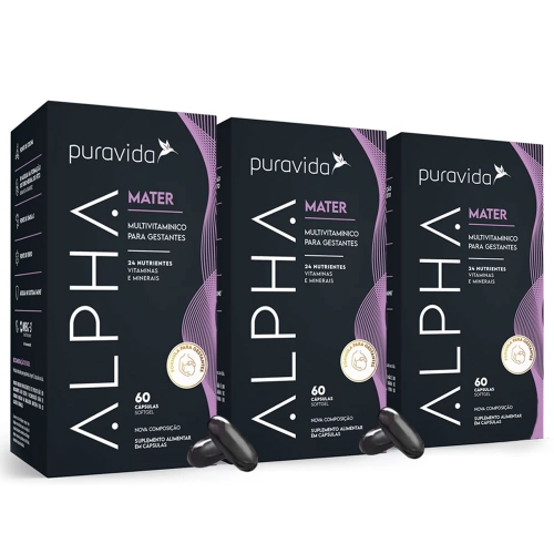Kit 3 un Alpha Mater (60 Cápsulas) - Pura Vida - Corpo & Vida ...