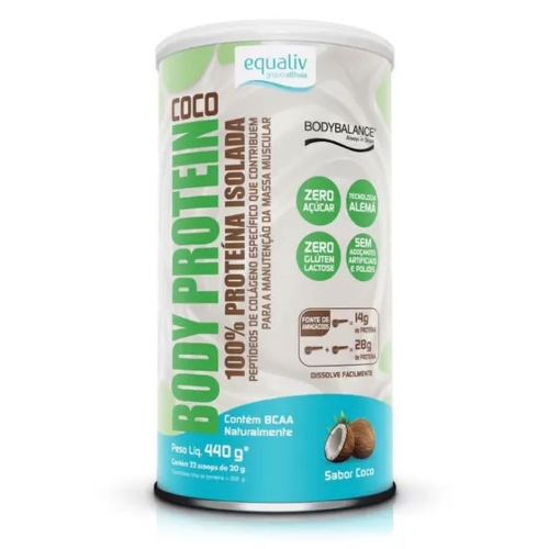 Body Protein Sabor Coco (440g) - Equaliv - Corpo & Vida Suplementos ...